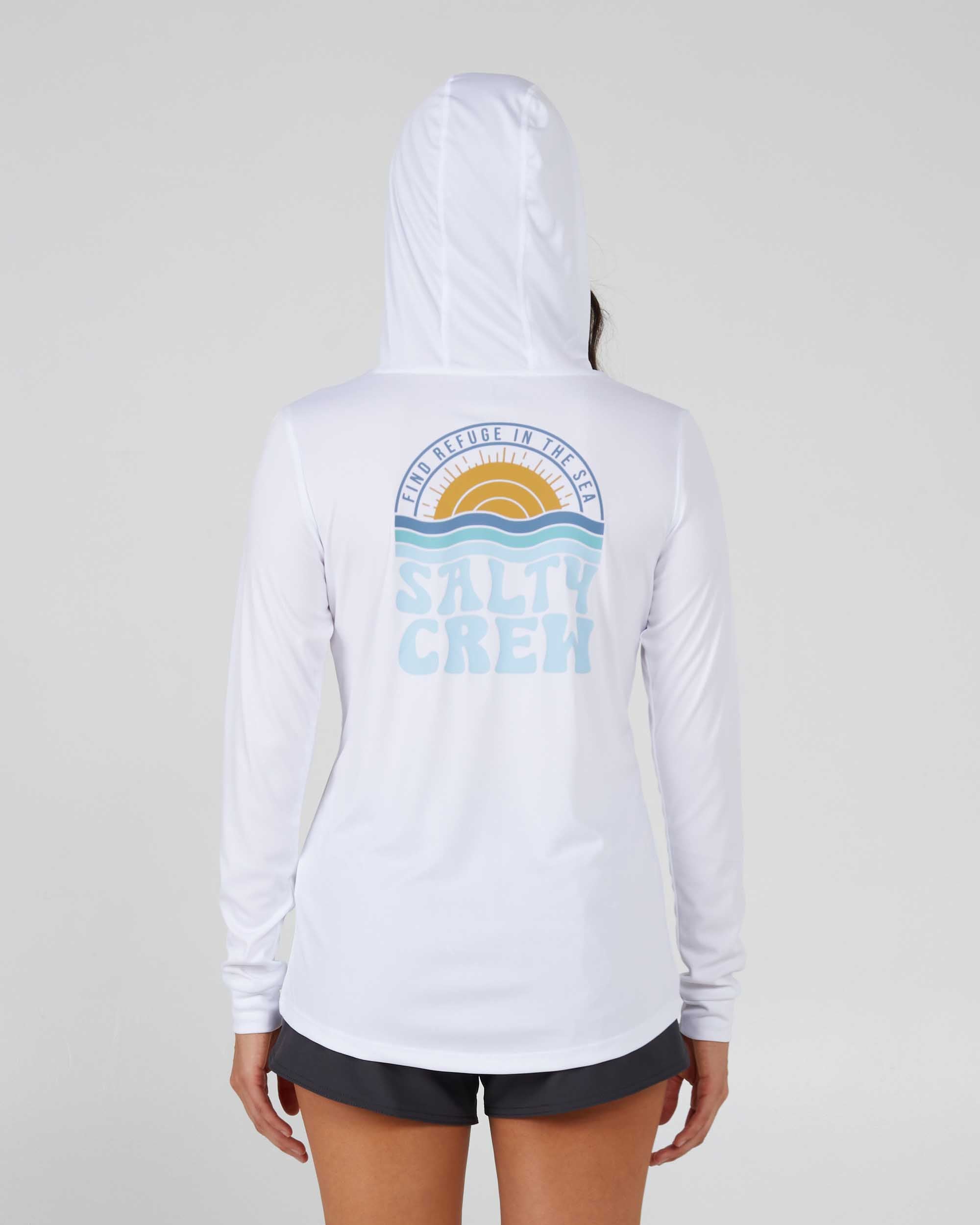 Sundown Hooded Sun Shirt - White | Salty Crew Australia