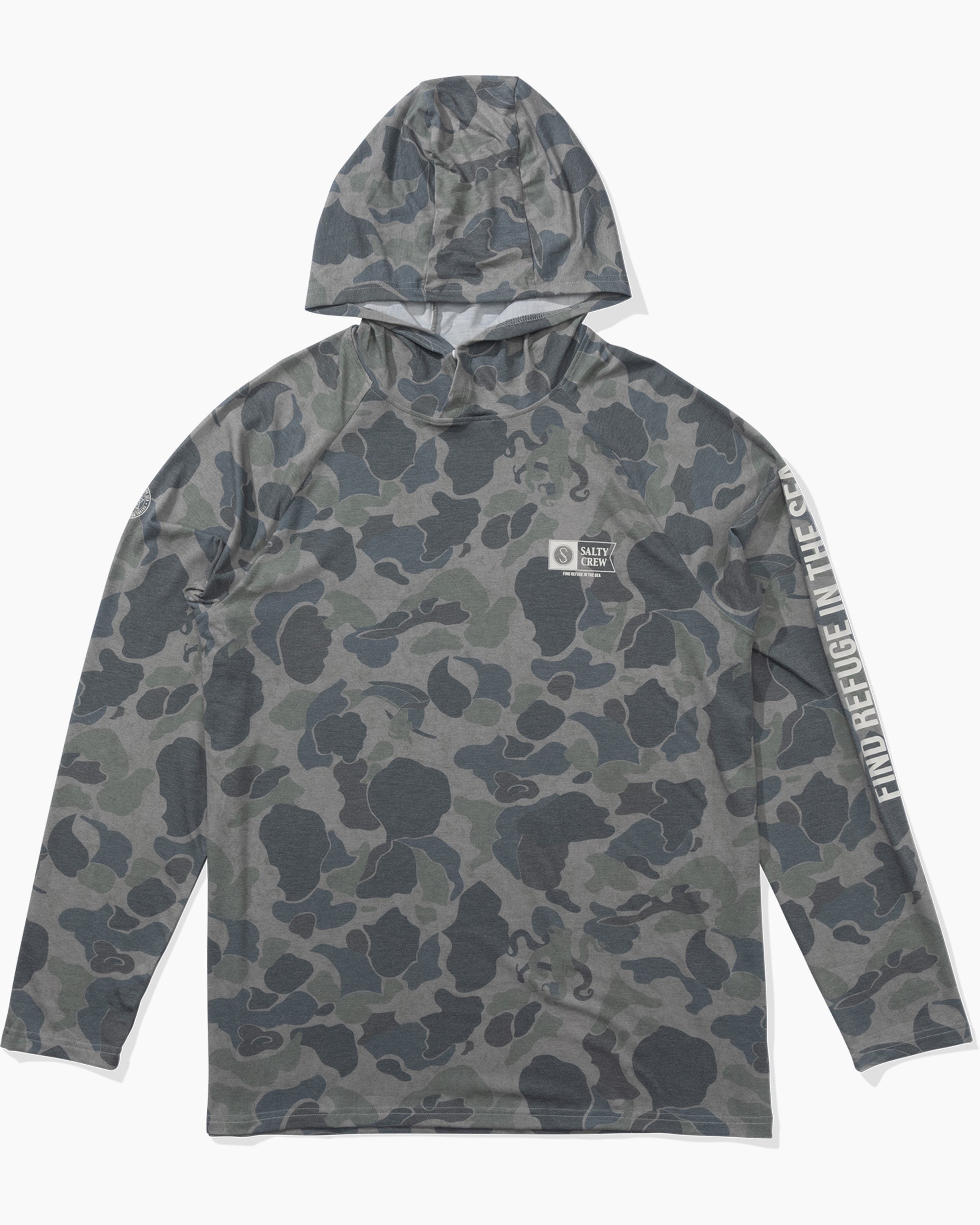 Mariner Lite UV Hooded Sunshirt - Sand Camo | Salty Crew Australia