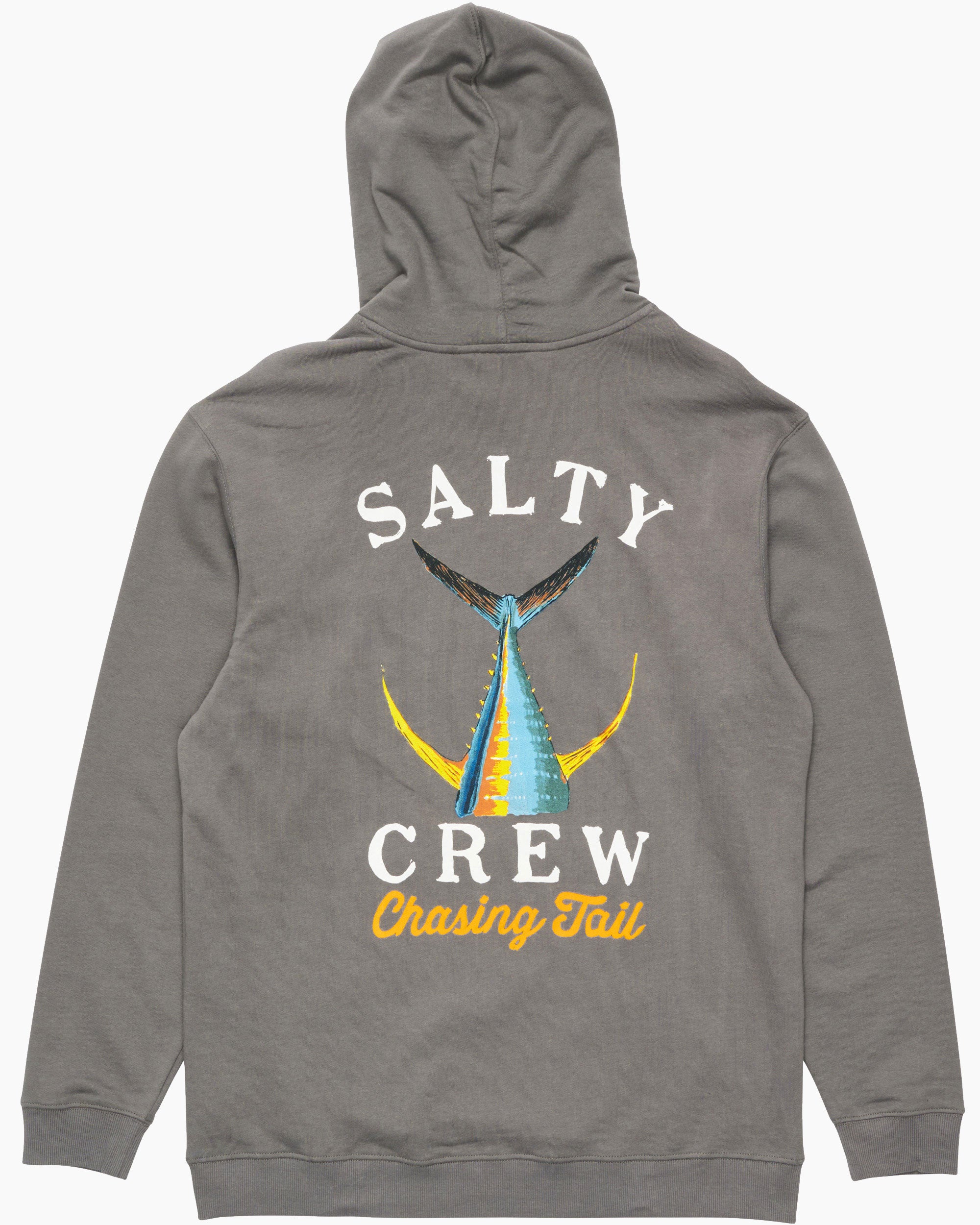 Tailed Midweight Fleece Hood - Charcoal | Salty Crew Australia