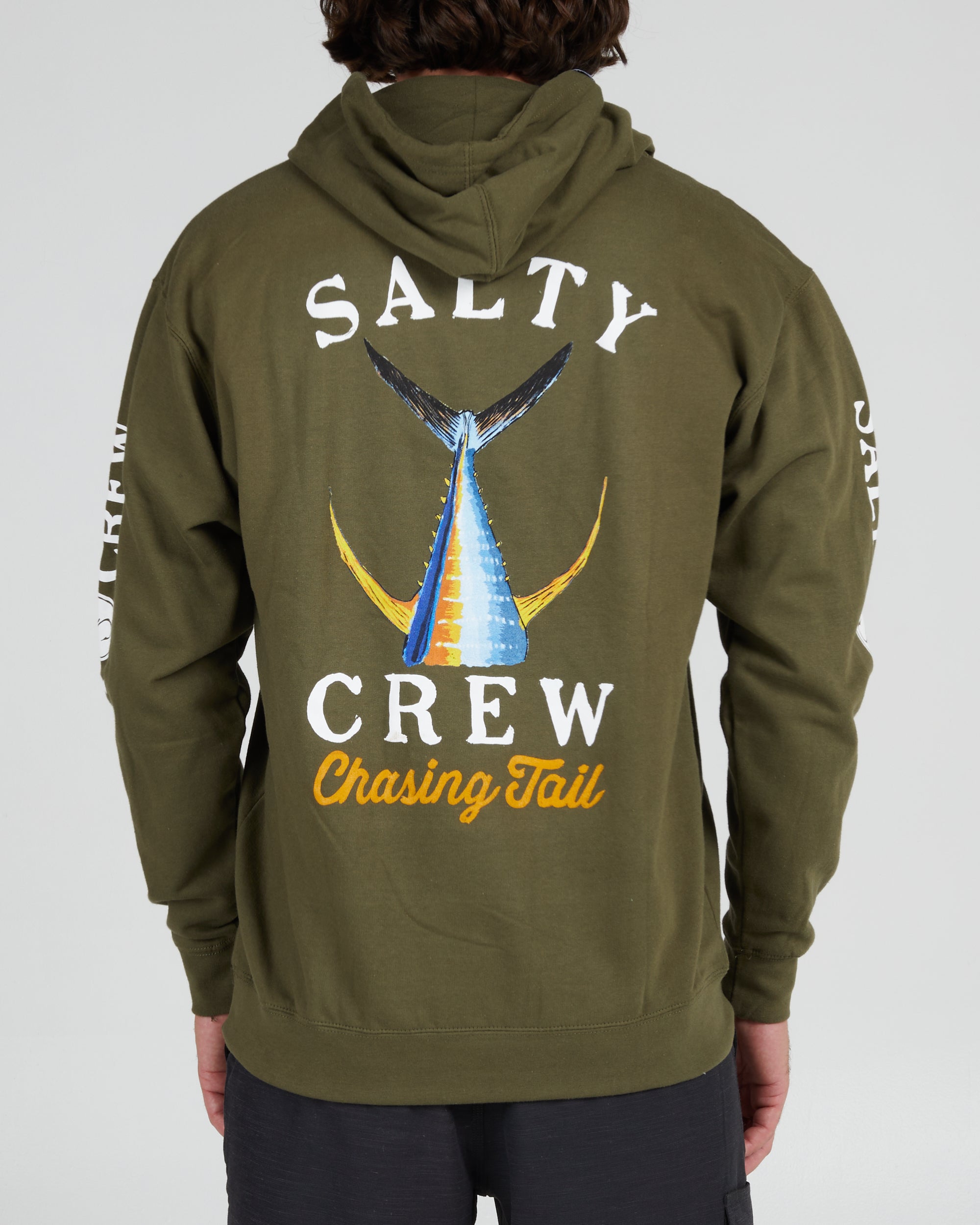 Tailed Hood Fleece - Army | Salty Crew Australia