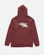 Surface Midweight Fleece Hood - Burgundy | Salty Crew Australia