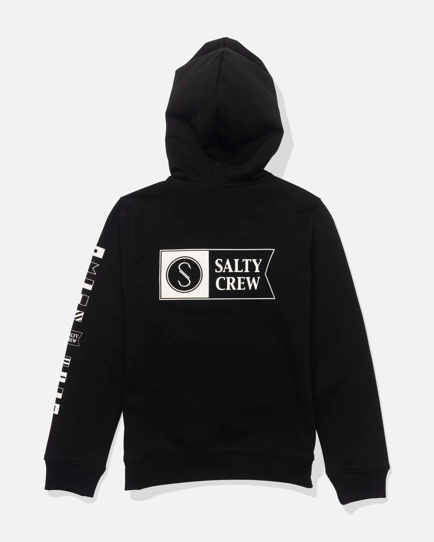 Alpha Color Block Boys Fleece Hood - Grey / Black | Salty Crew Australia
