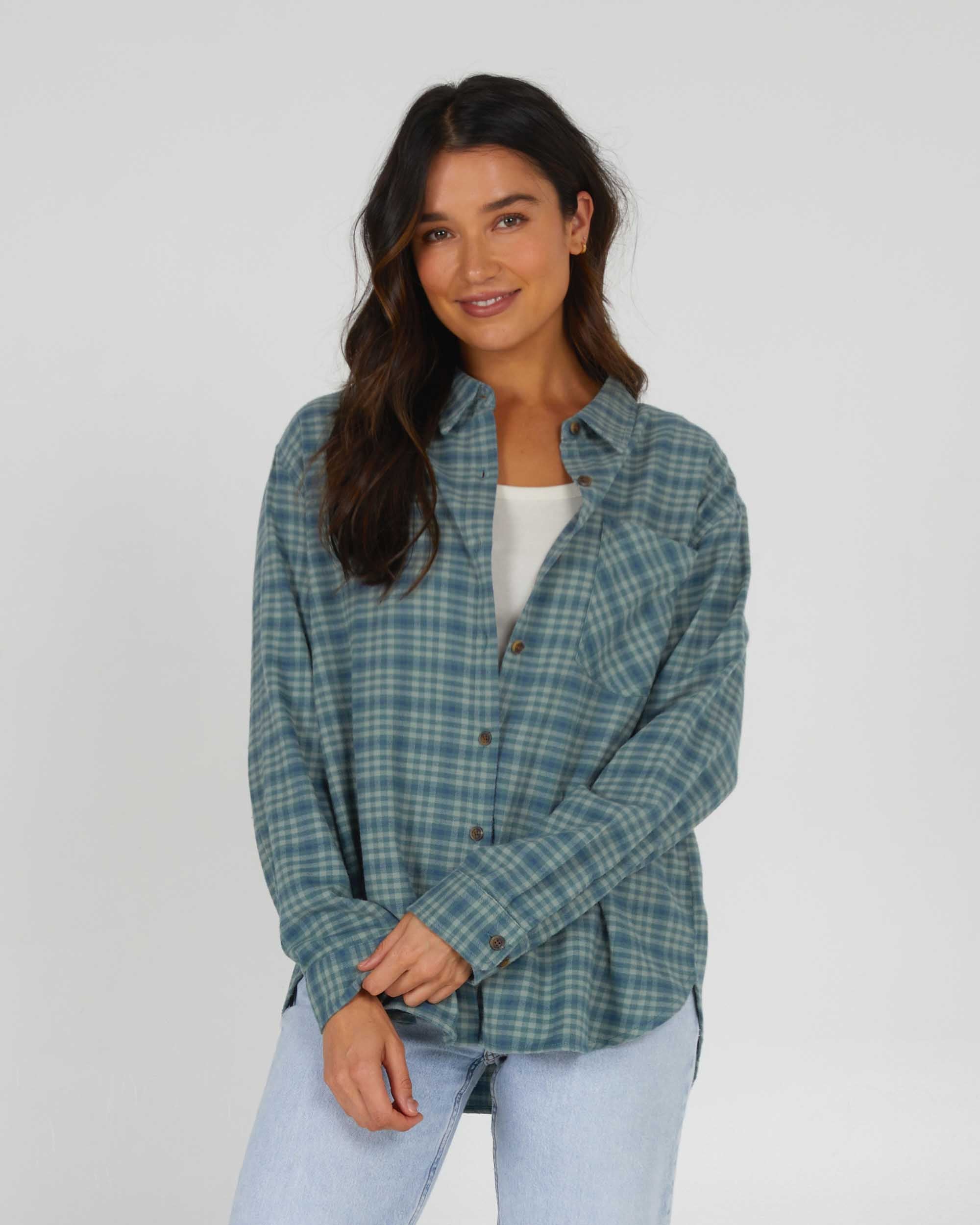 Shore Break Flannel - Sage | Salty Crew Australia