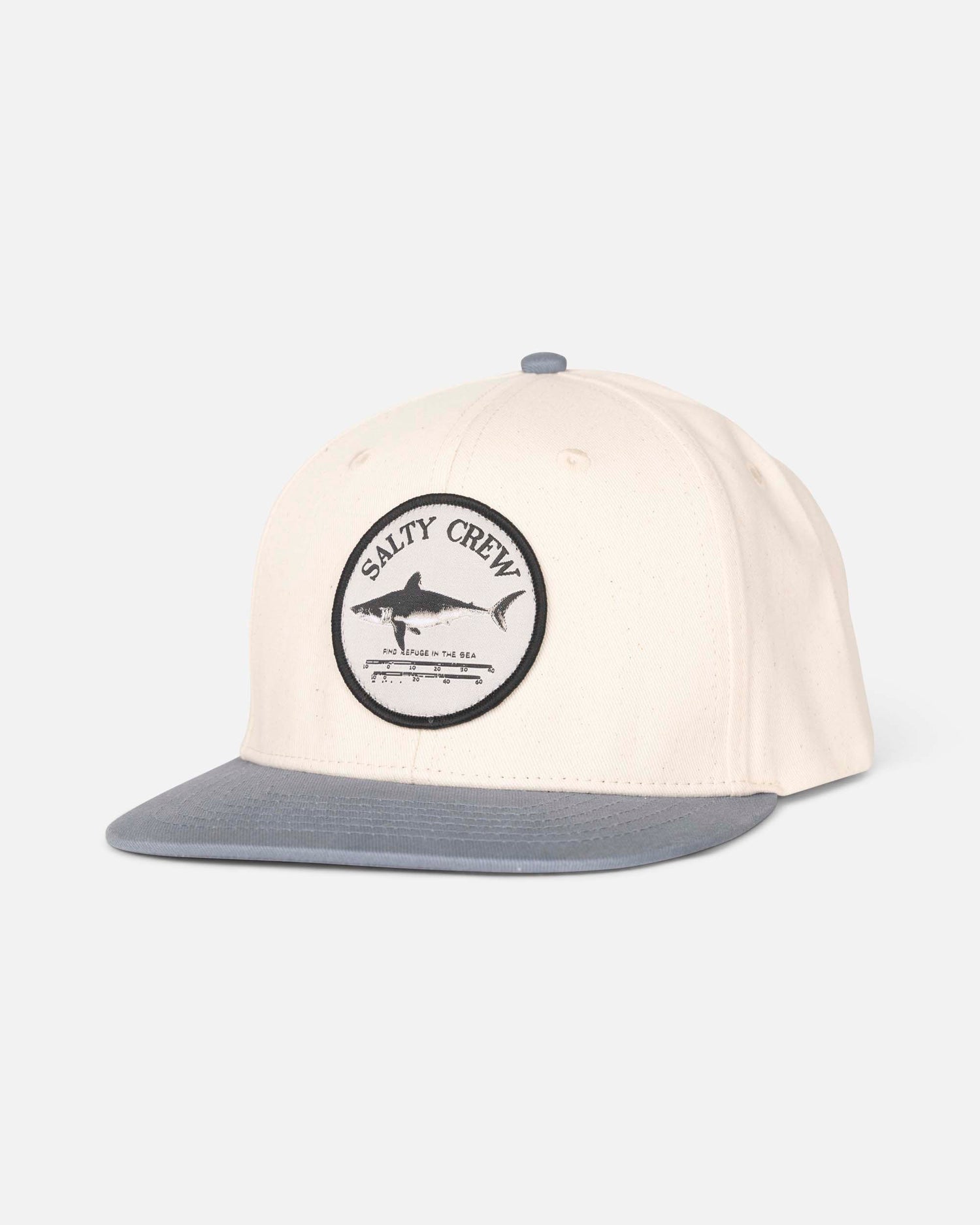 Bruce Boys 6 Panel Cap - Off White/Slate | Salty Crew Australia