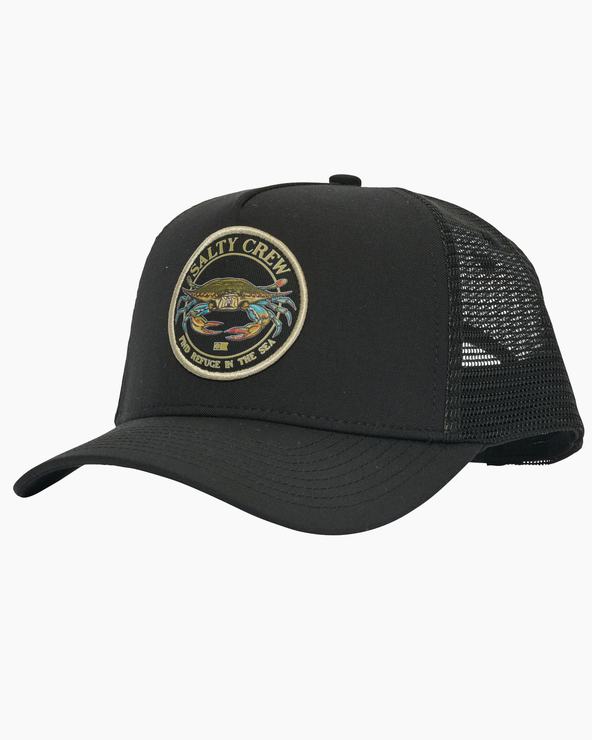 Jimmy 5 Panel Trucker Cap - Black | Salty Crew Australia