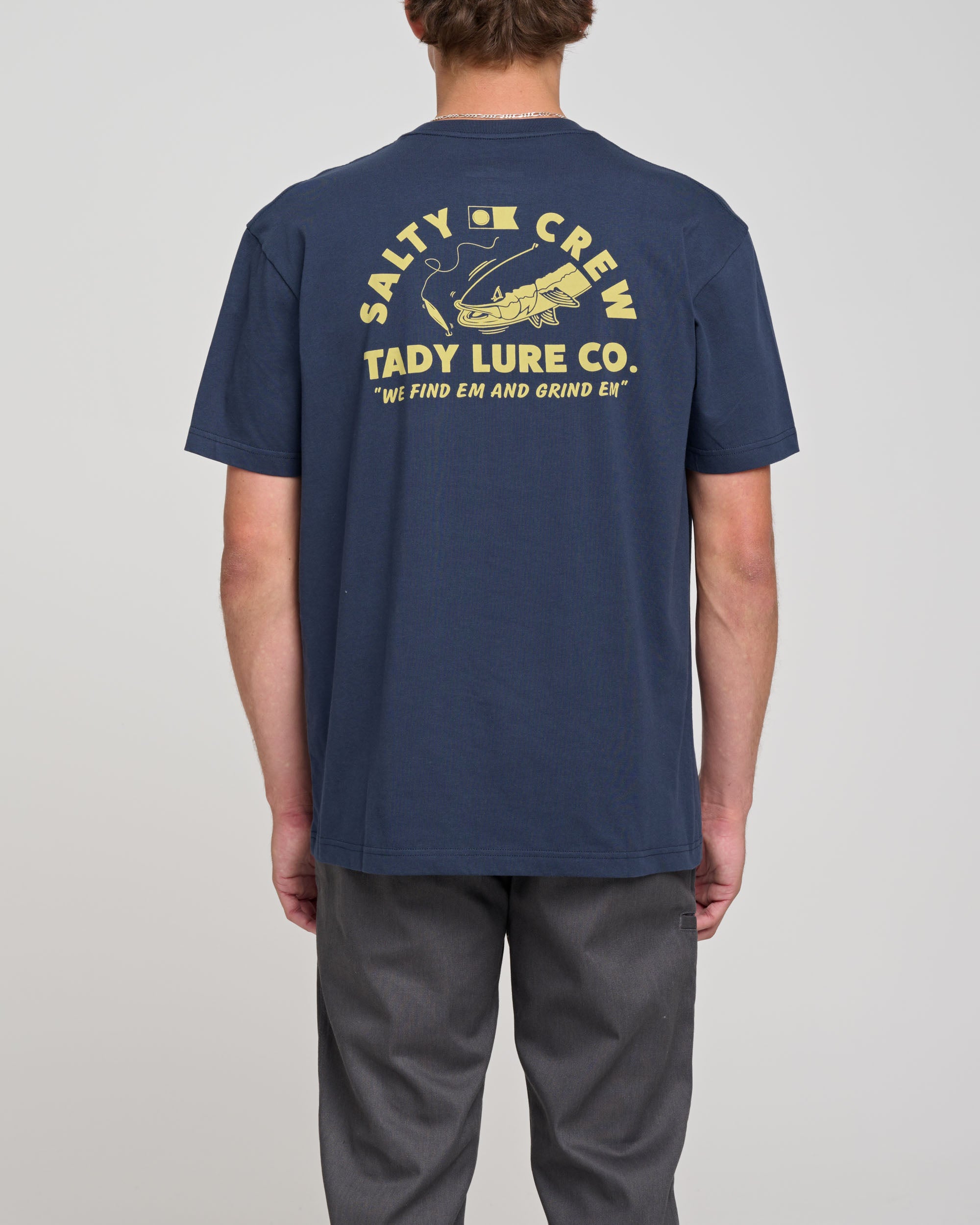 Tady Lure Co. Pocket Premium SS Tee - Navy | Salty Crew Australia