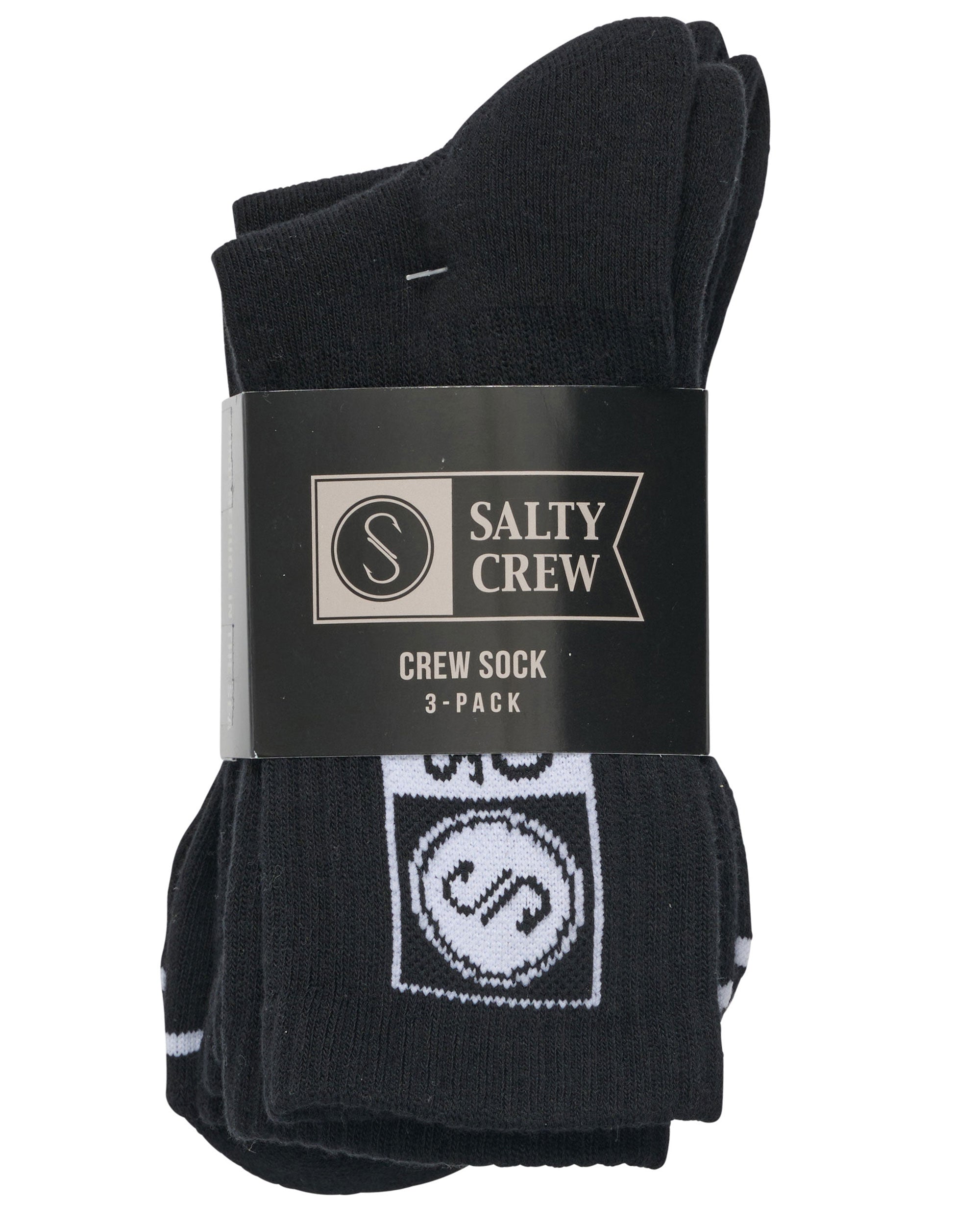 Alpha Sock 3 Pack - Black | Salty Crew Australia