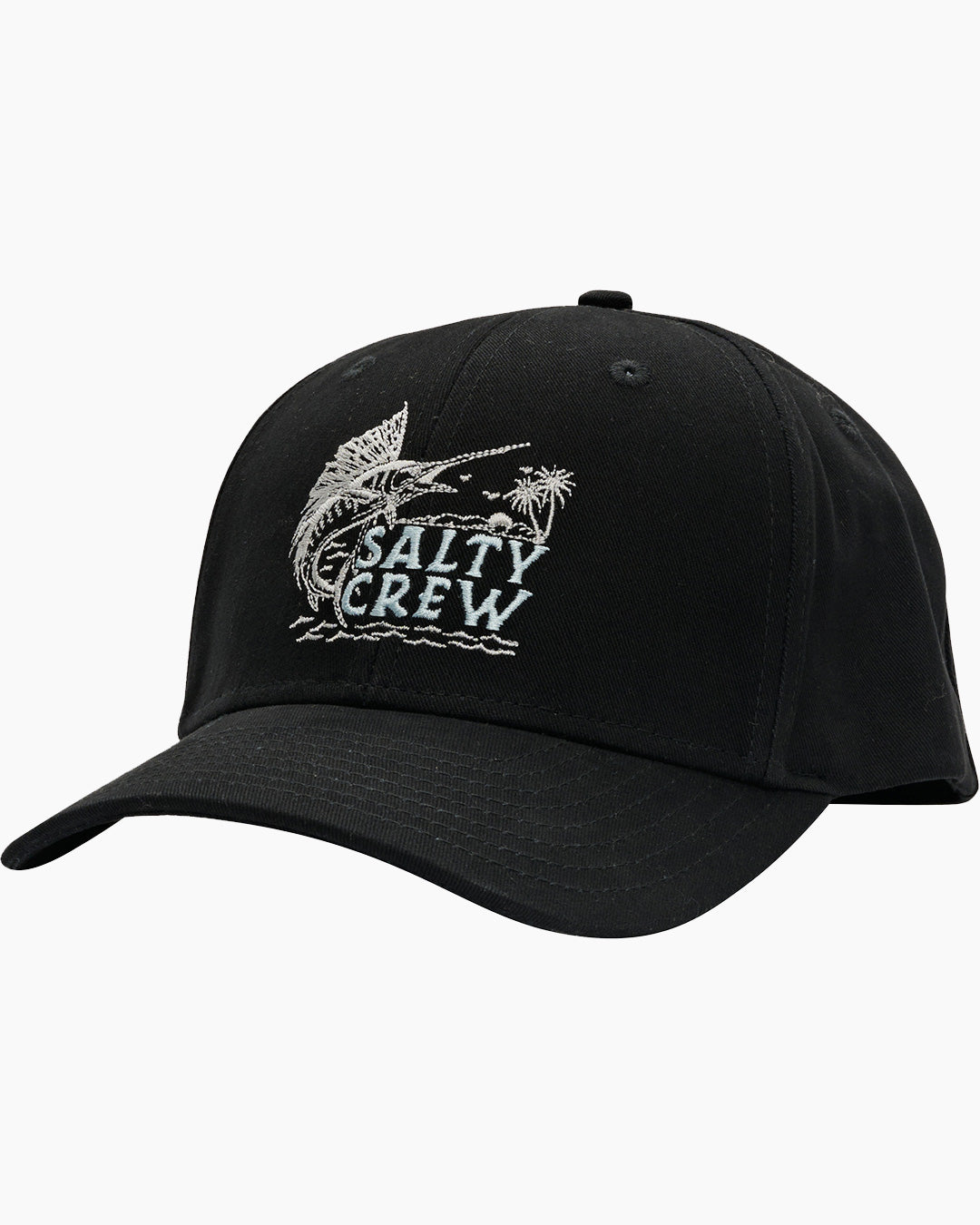 Sailfish 6 Panel Cap - Black | Salty Crew Australia