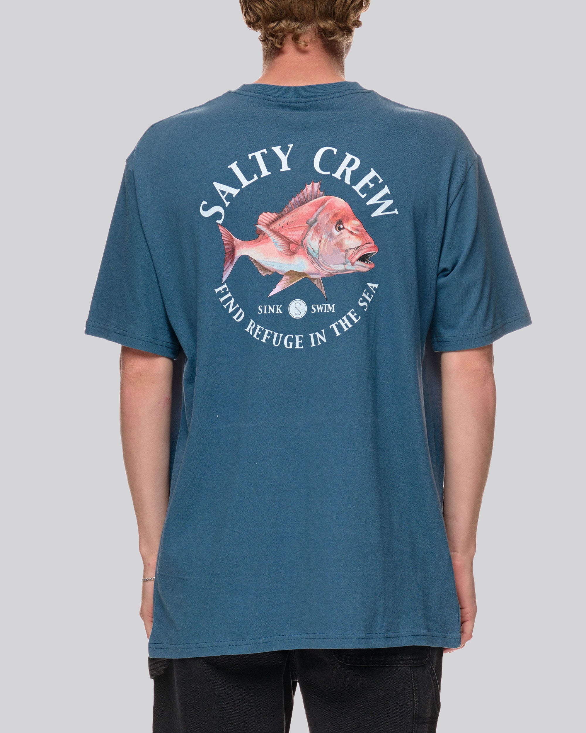 Snap Attack Standard SS Tee - Dark Slate | Salty Crew Australia