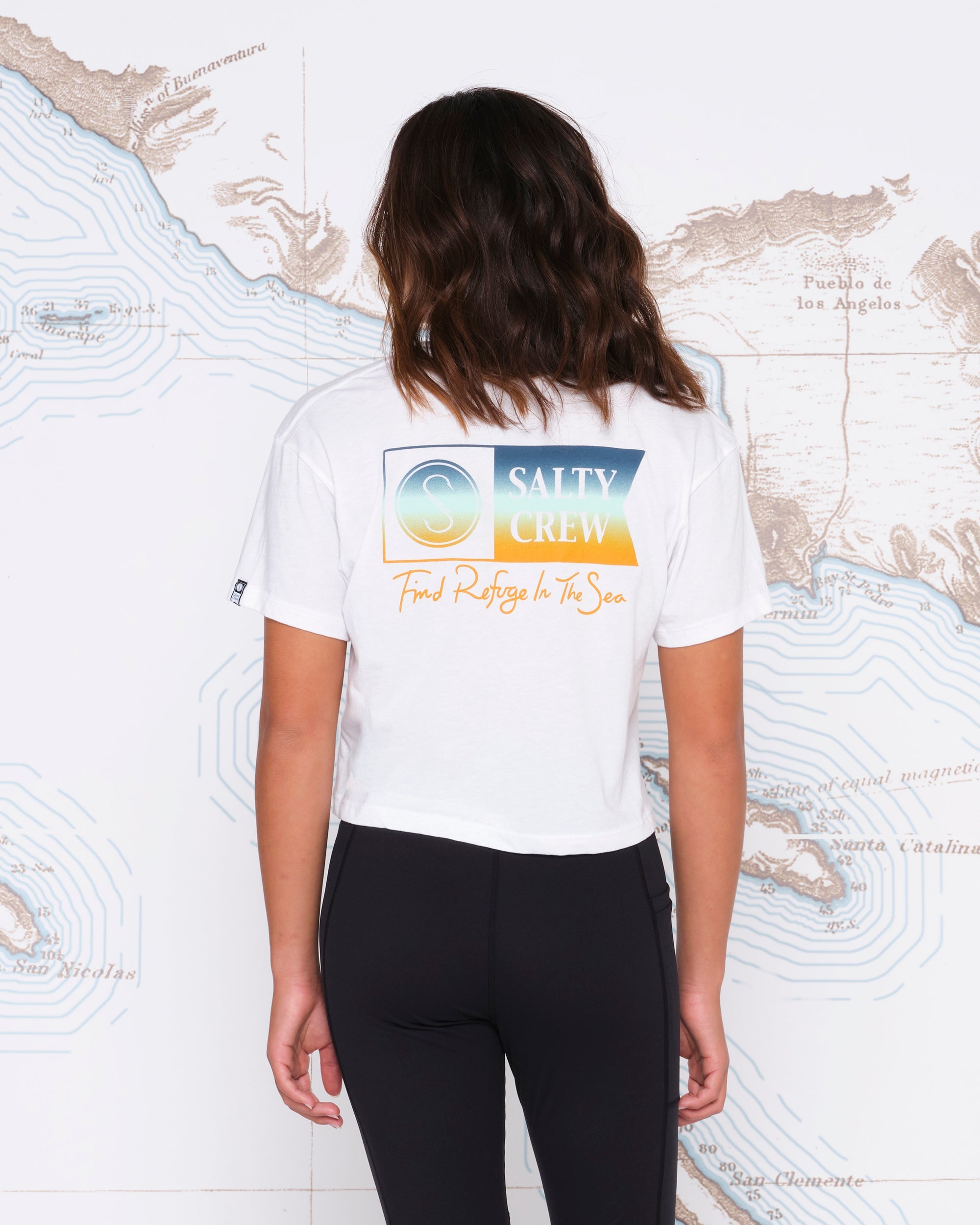 ALPHA GRADIENT SKIMMER TEE - White | Salty Crew Australia