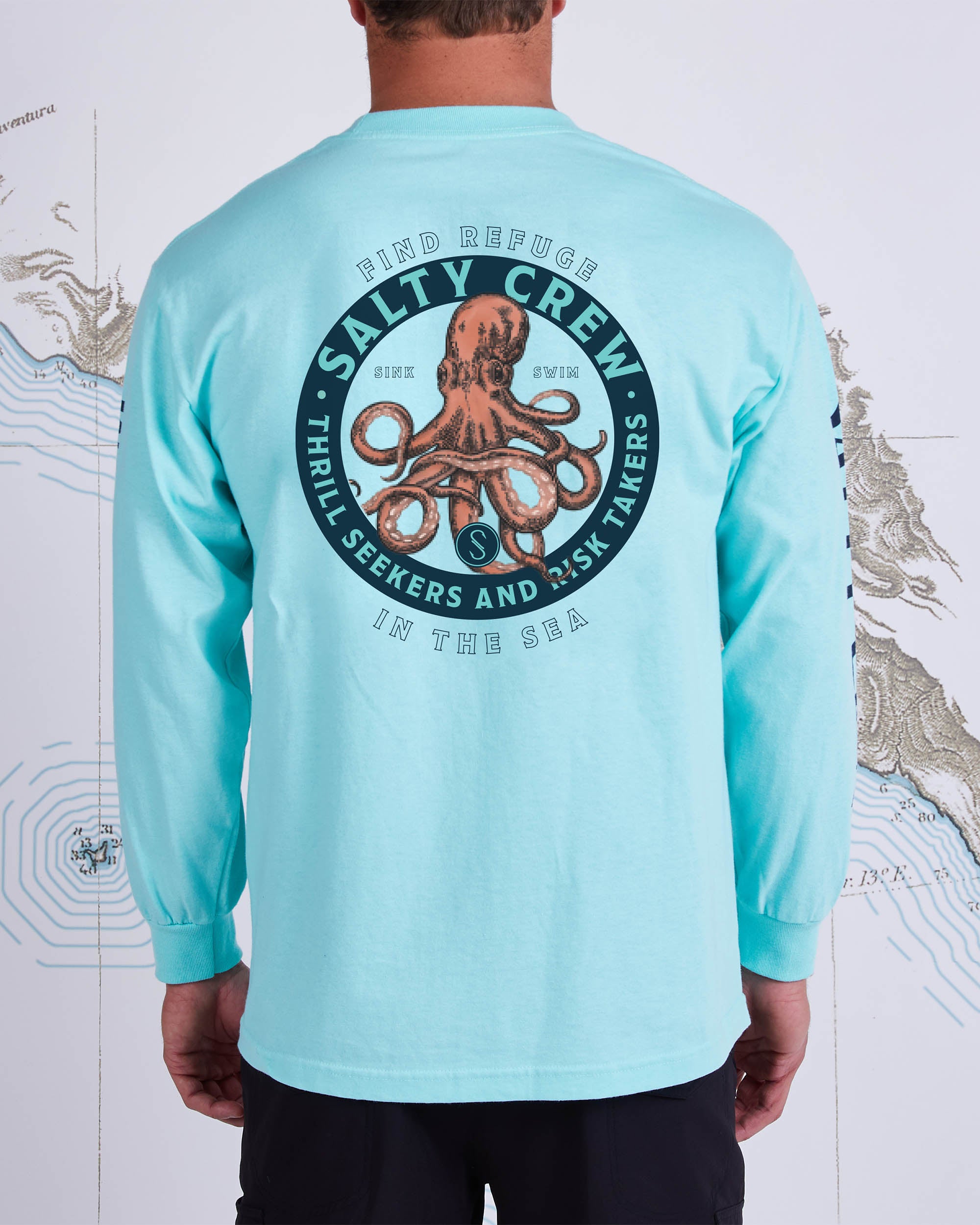 Deep Reach L/S Tee - Sea Foam | Salty Crew Australia