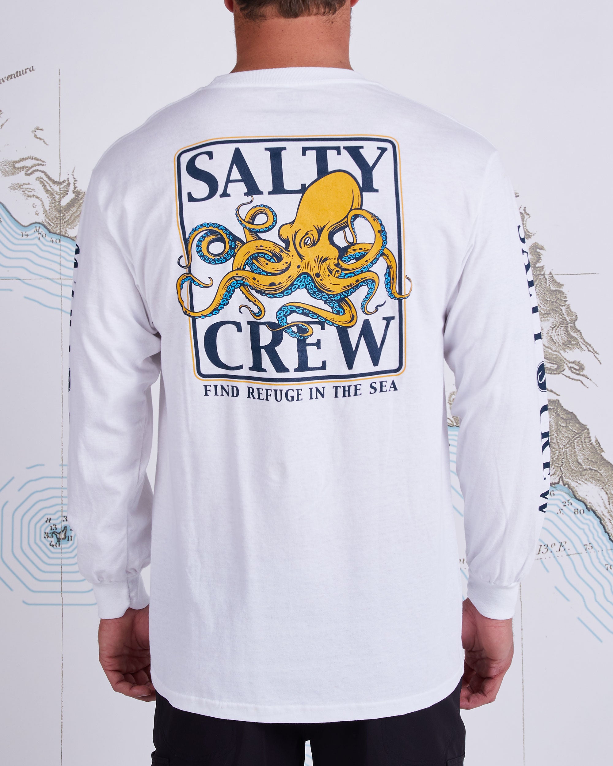 INK SLINGER STANDARD L/S TEE - White | Salty Crew Australia