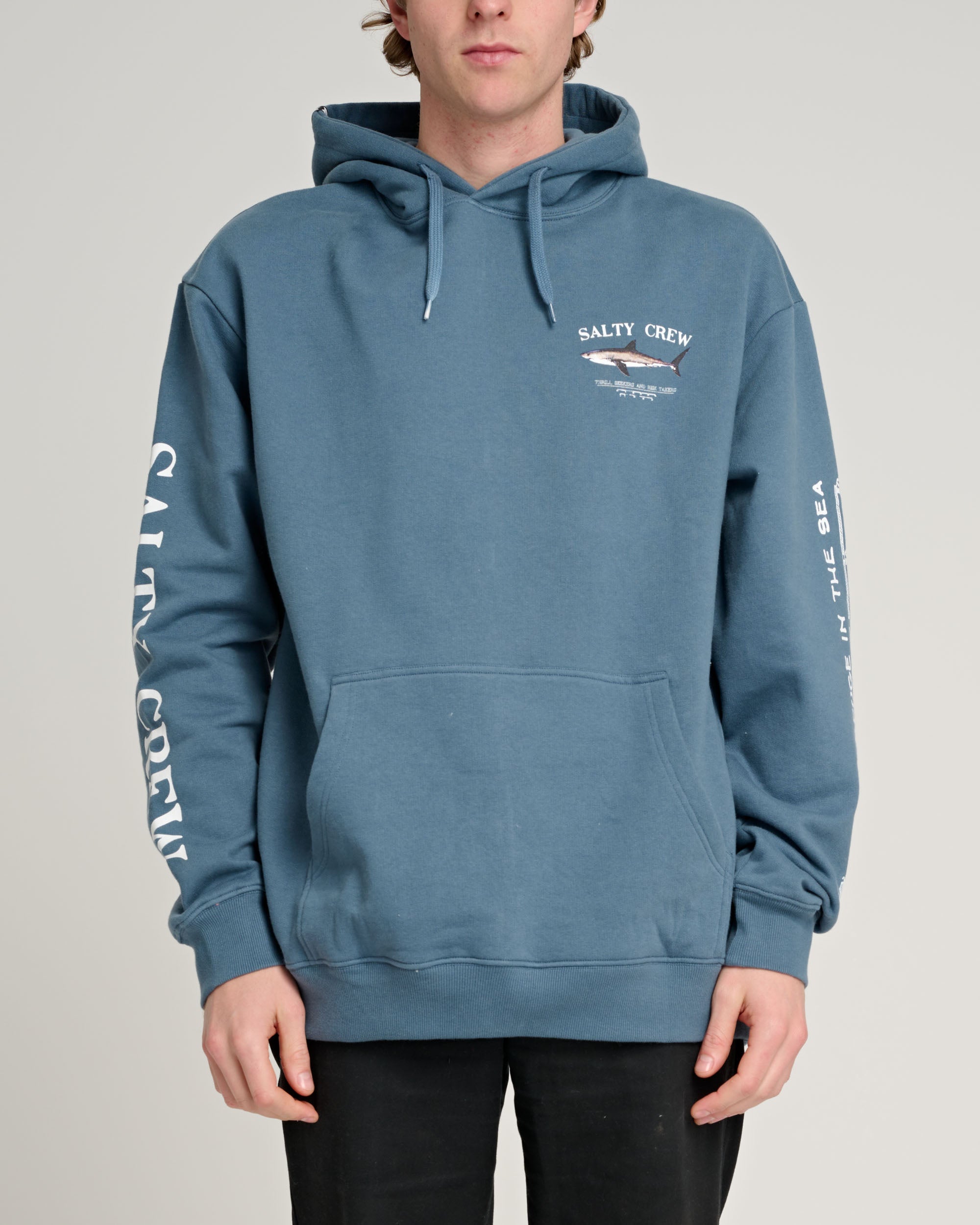 Bruce Hood Fleece - Dark Slate | Salty Crew Australia