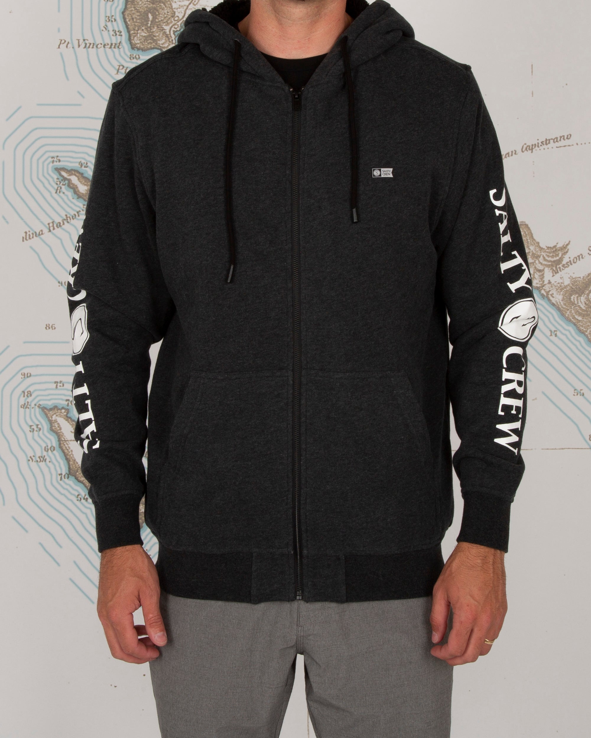 Refuge Sherpa Fleece - Black Heather | Salty Crew Australia