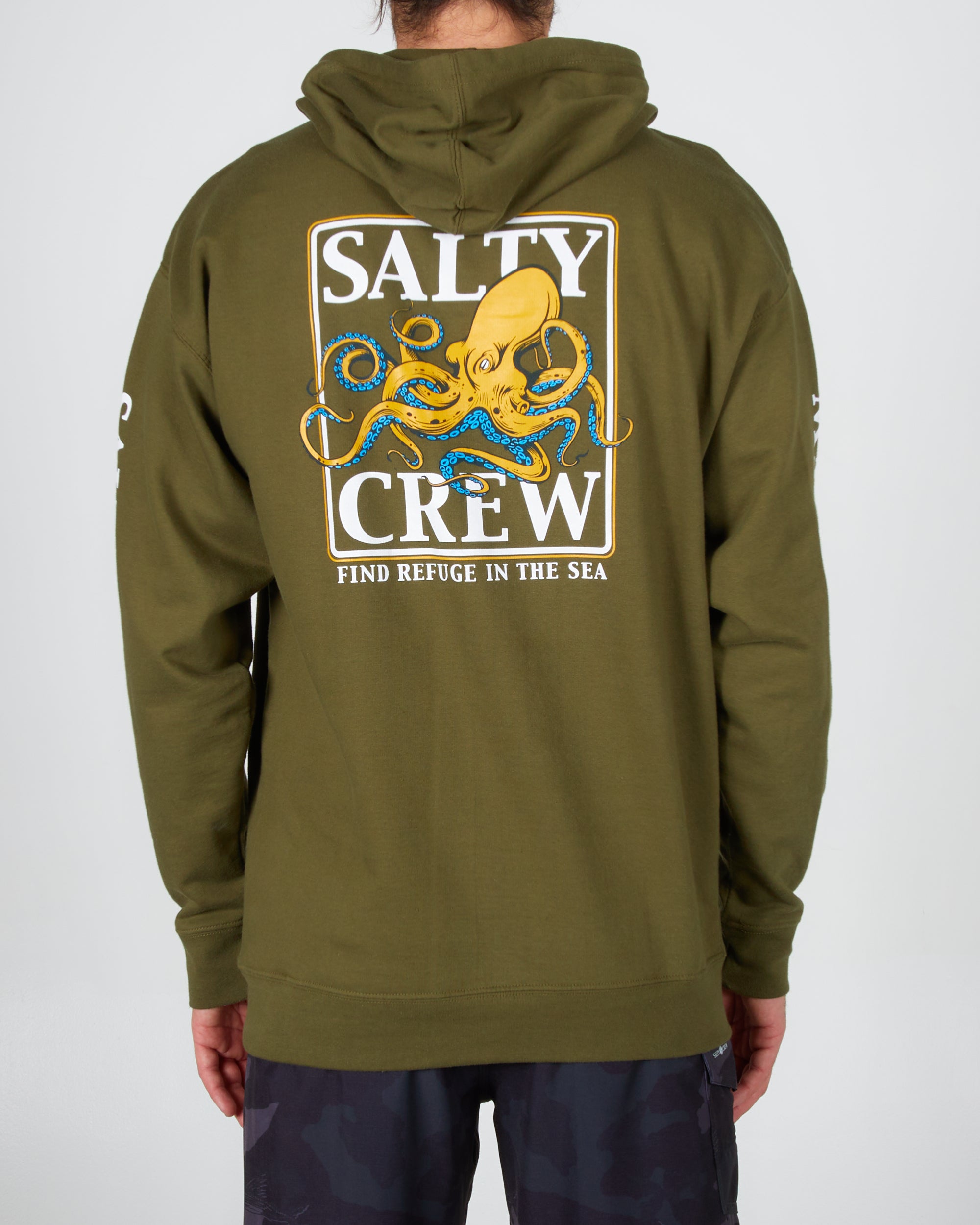 INK SLINGER FLEECE - Army | Salty Crew Australia