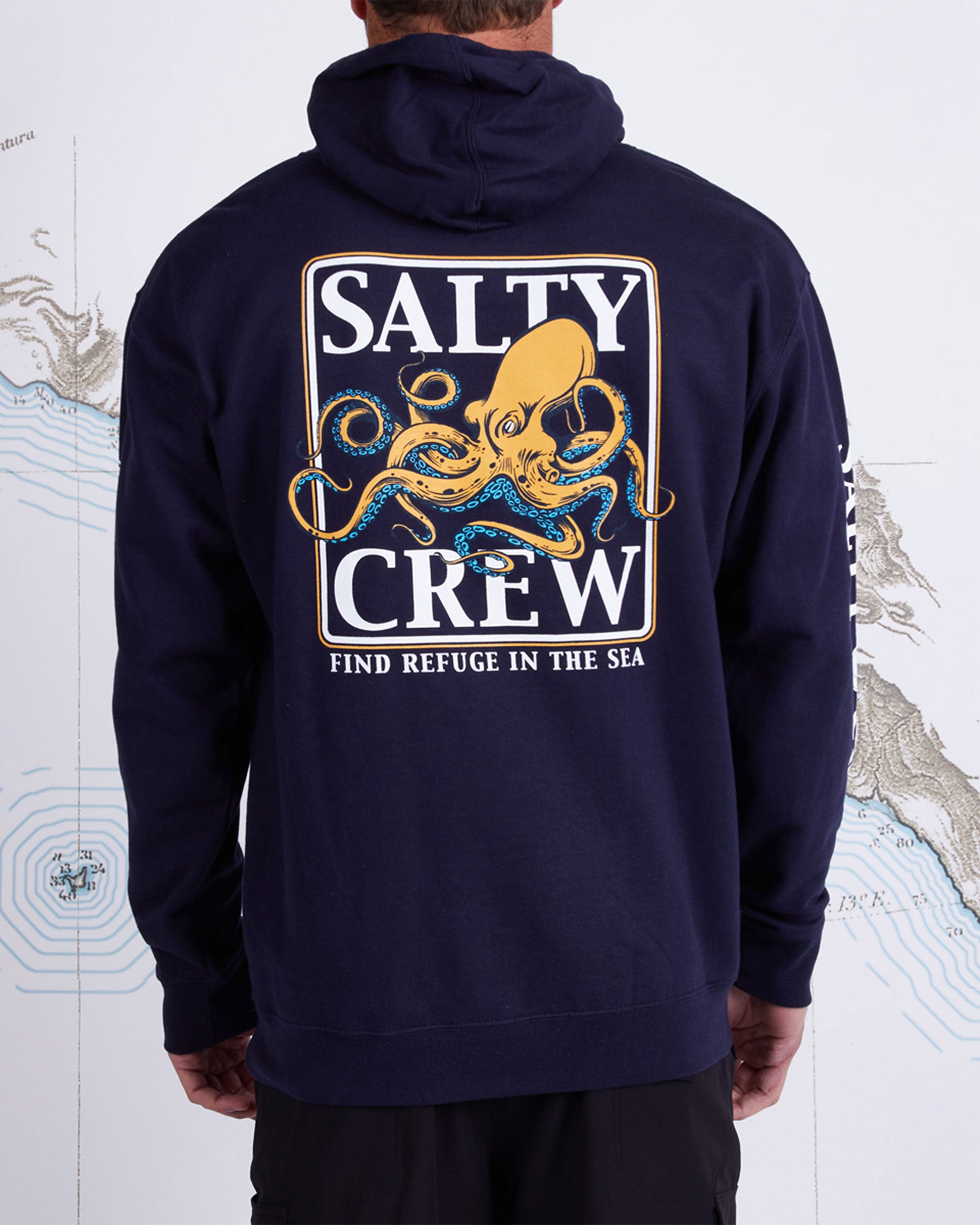 INK SLINGER FLEECE - Navy | Salty Crew Australia