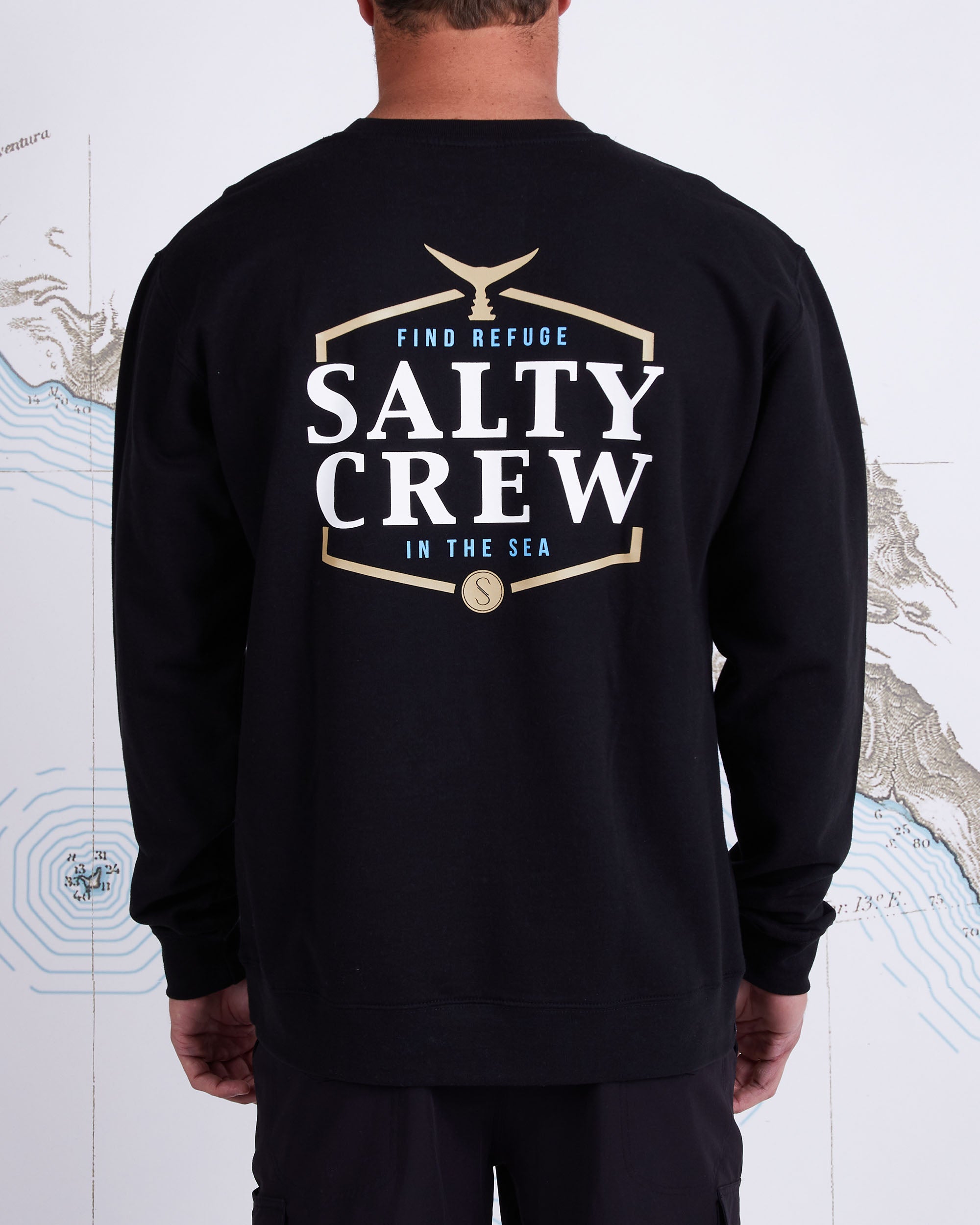 SKIPJACK CREW FLEECE - Black | Salty Crew AU – Salty Crew Australia
