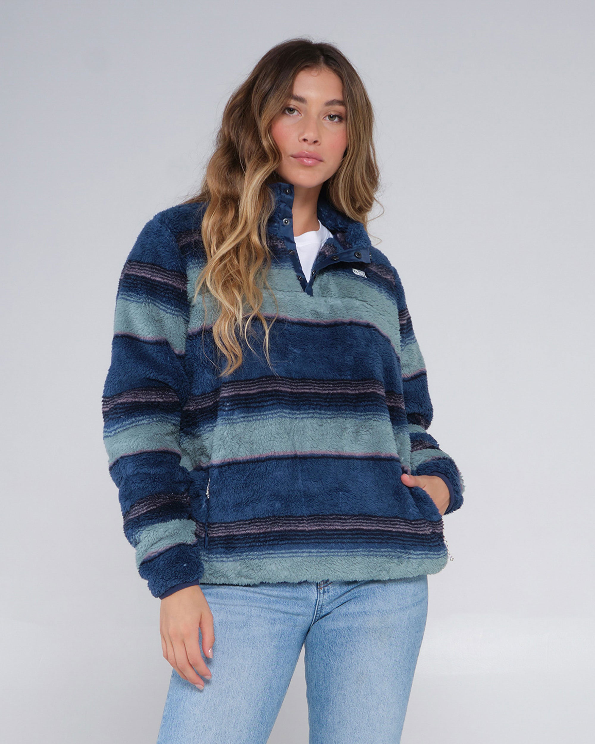 CALM SEAS PULLOVER - Blue Steel | Salty Crew Australia