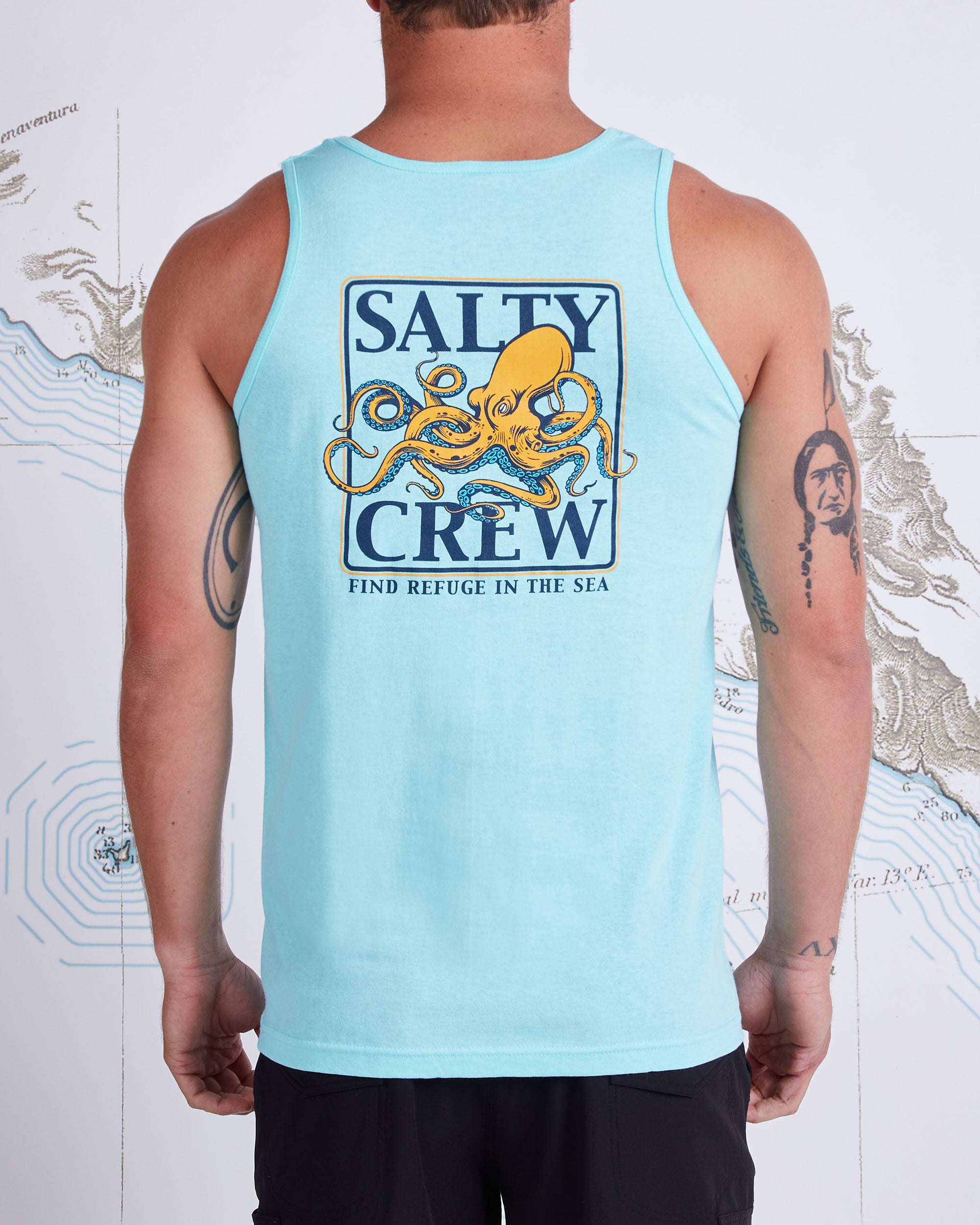 INK SLINGER TANK - Sea Foam | Salty Crew Australia