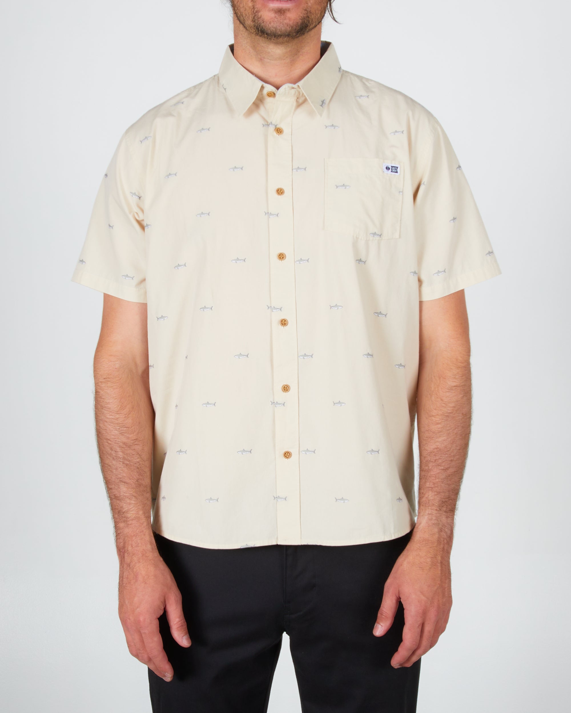 BRUCE S/S WOVEN - Natural | Salty Crew Australia