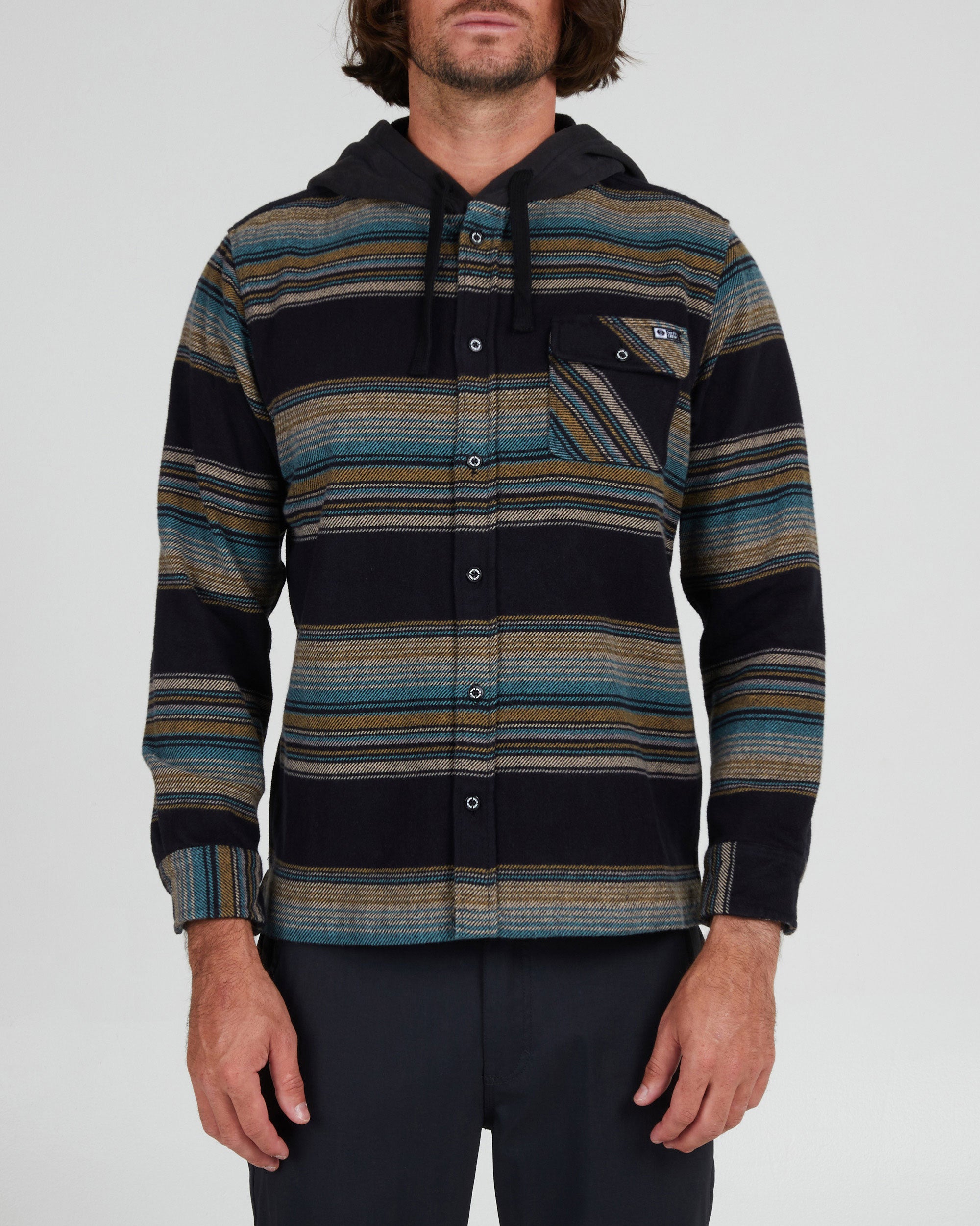 OUTSKIRTS FLANNEL - Black | Salty Crew Australia
