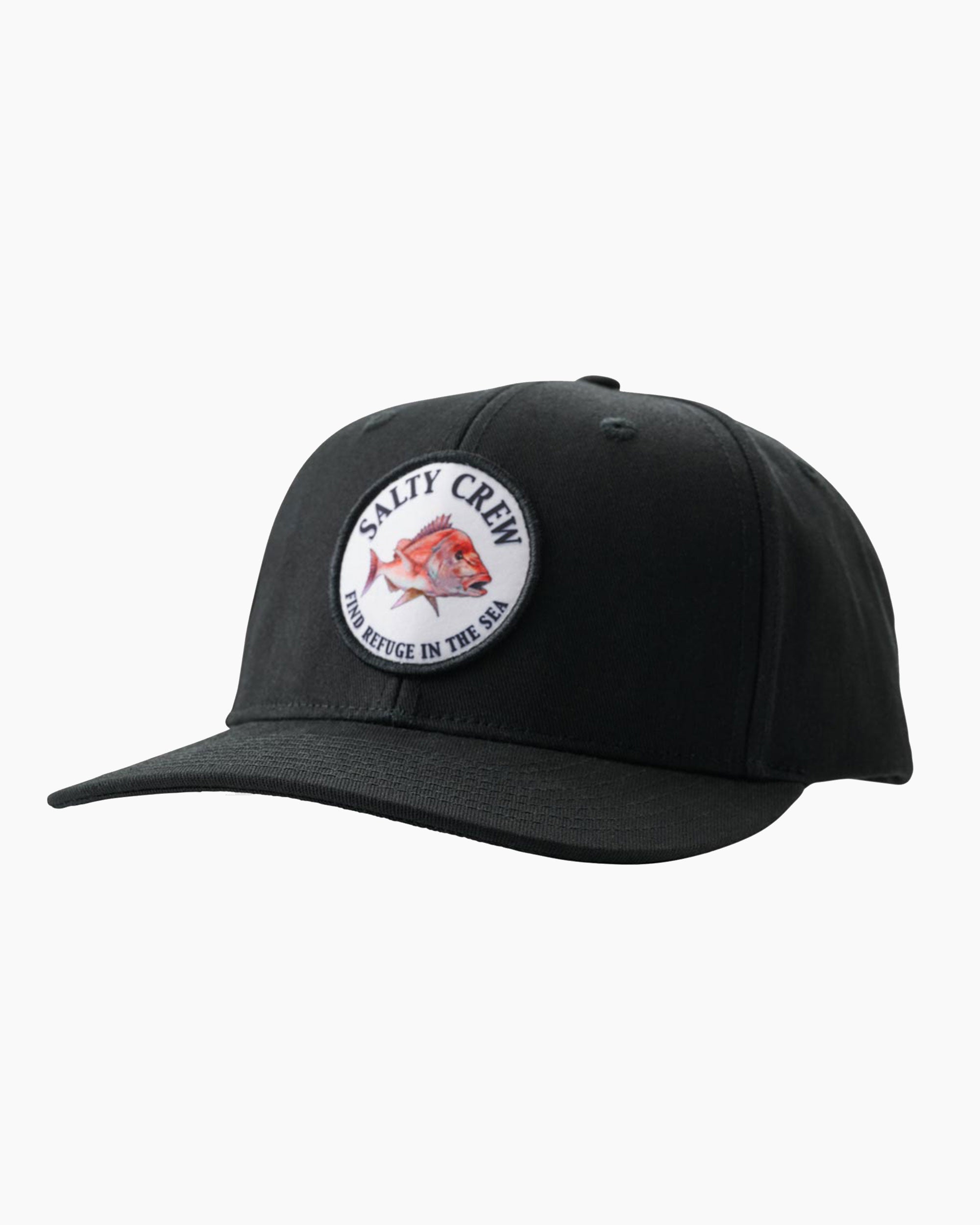 Snap Attack 6 Panel Cap - Black | Salty Crew Australia