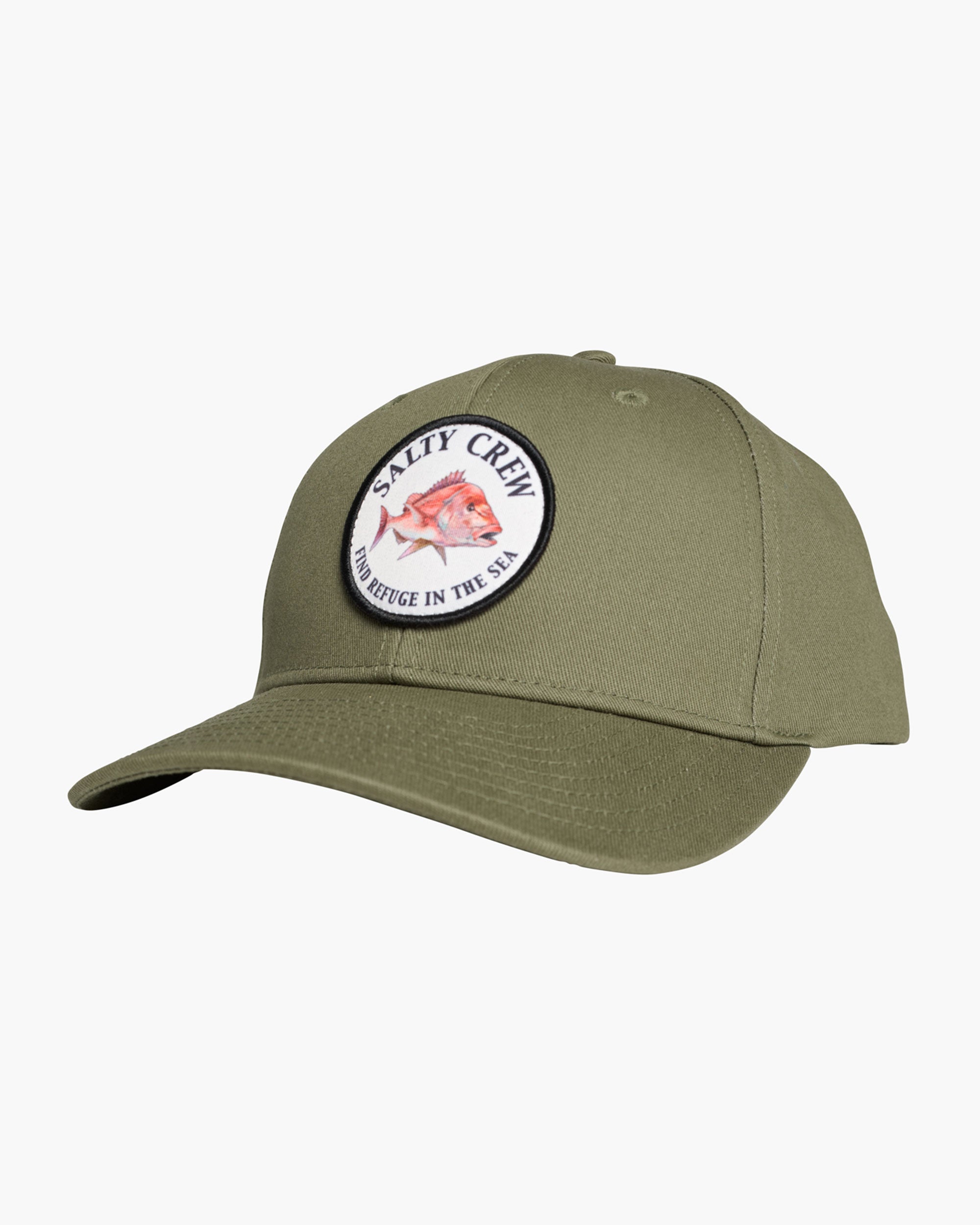 Snap Attack 6 Panel Cap - Light Military | Salty Crew Australia